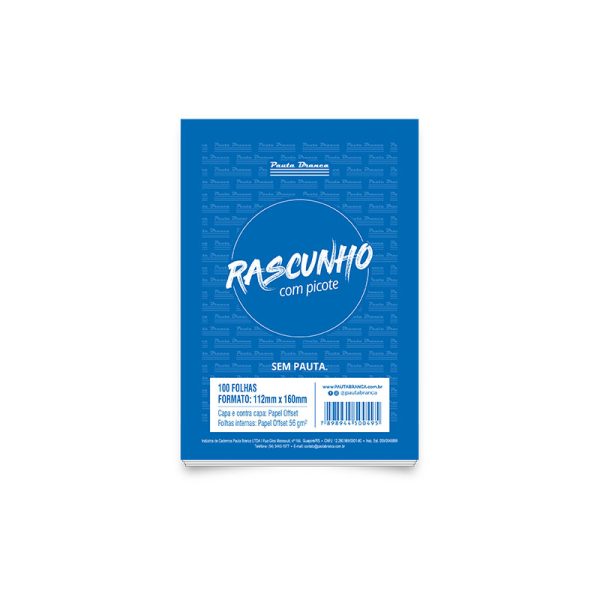 Blocos de Rascunhos com Pauta - Pauta Branca